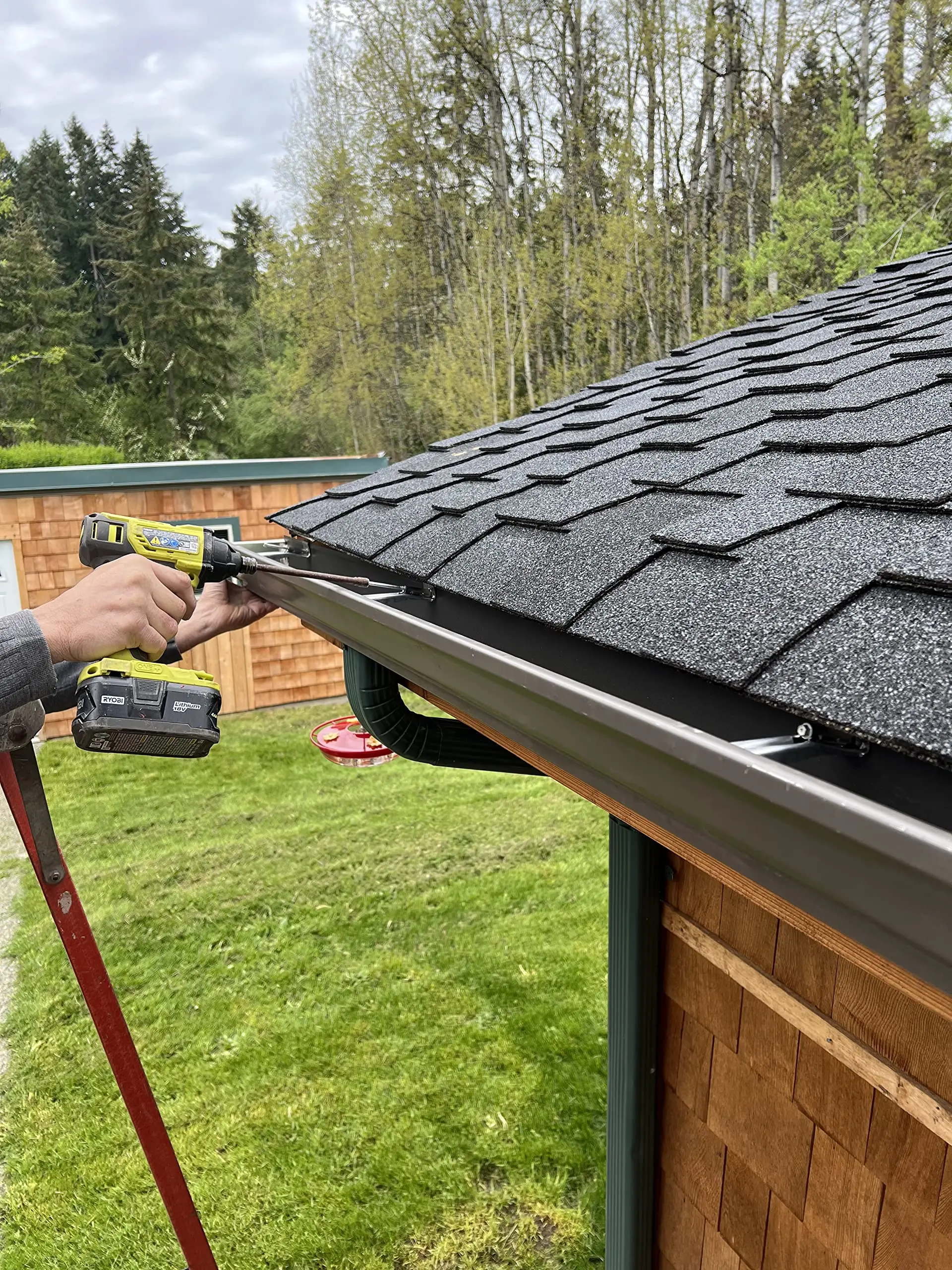 Aluminum Hidden Rain Gutter Hanger Bracket K Style Quick Screw Gutter ...