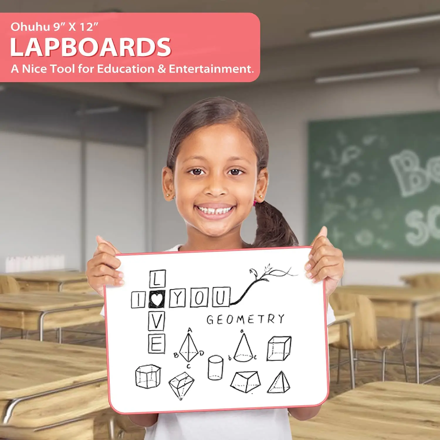 A4 Size For Kids And Children Double Sided Ruled Dry Erase Board With ...