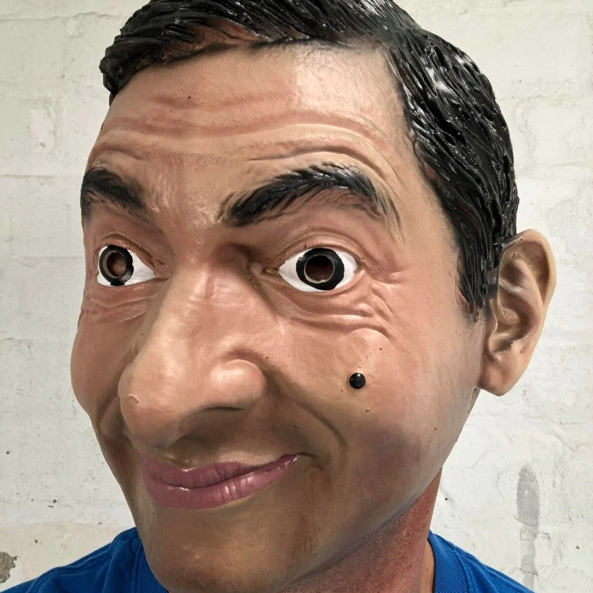 Halloween Realistic Mr Bean Latex Mask Full Head Human Mask Adult Face ...