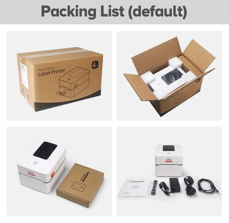 104mm Express Waybill Label Printer Sticker 203dpi Thermal Barcode ...