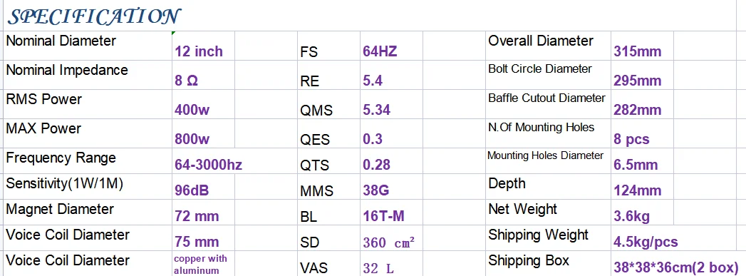 12 Inch Mid Bass Line Array Dj System Neodymium High Quality Woofer ...