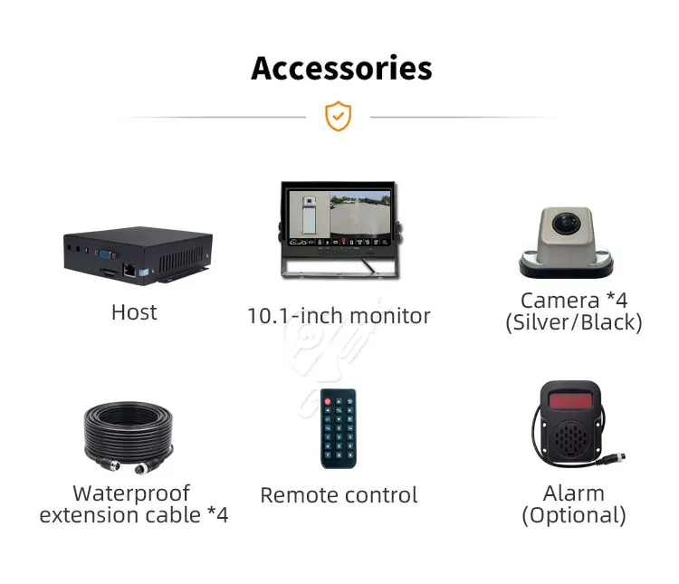 3d 360 Panoramic Surround View Camera System For Coach Or Bus With 10.1 ...