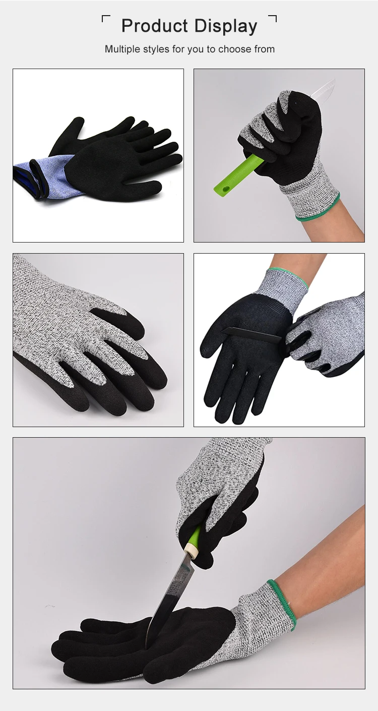 ZMSAFETY Cut Resistant Gloves - En388 4544 Level 5 Protection