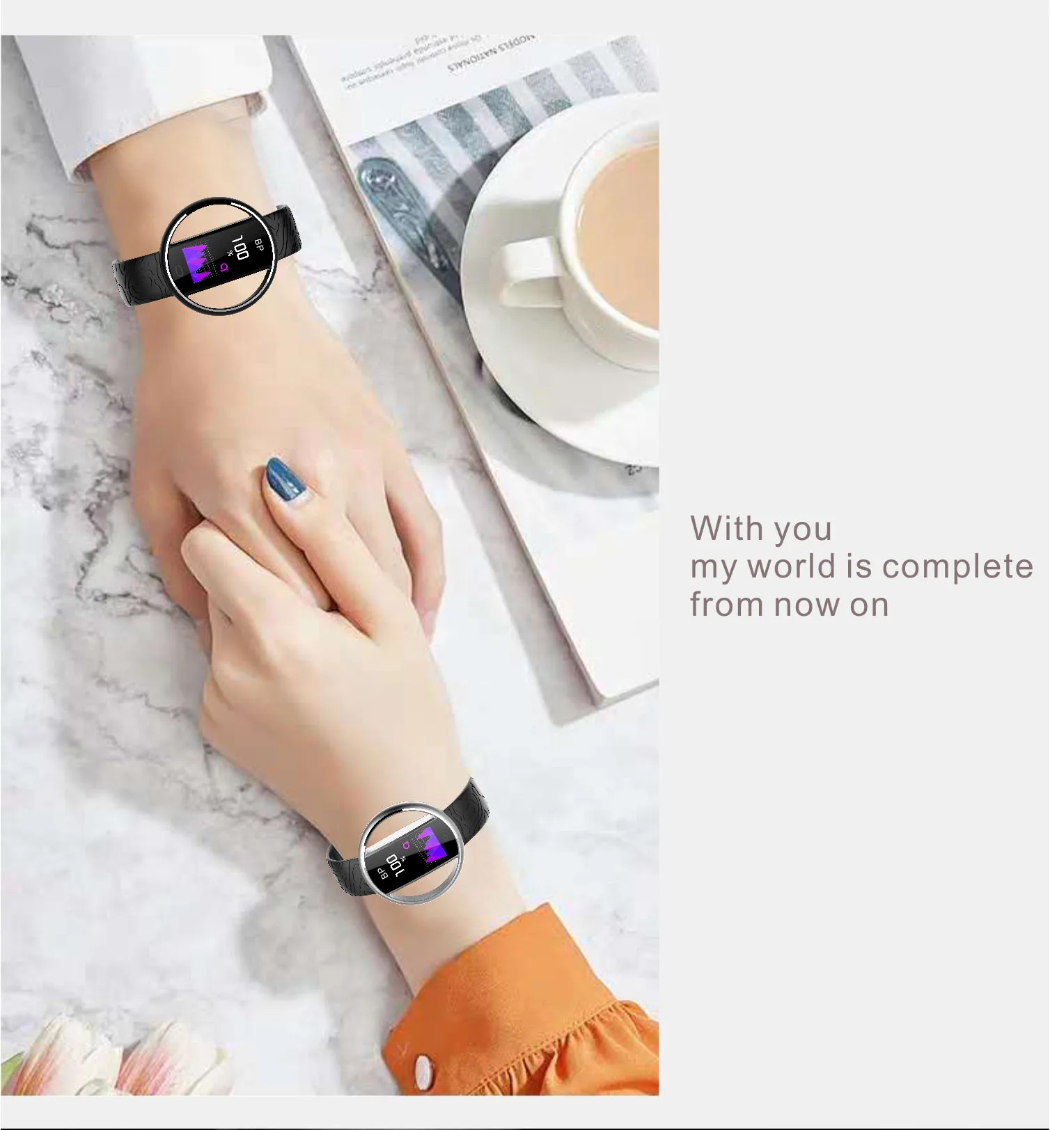 Android Smartwatch Ve99 Hand Watch 0.96 Inch Color Screen 100 Mah Ip67 ...