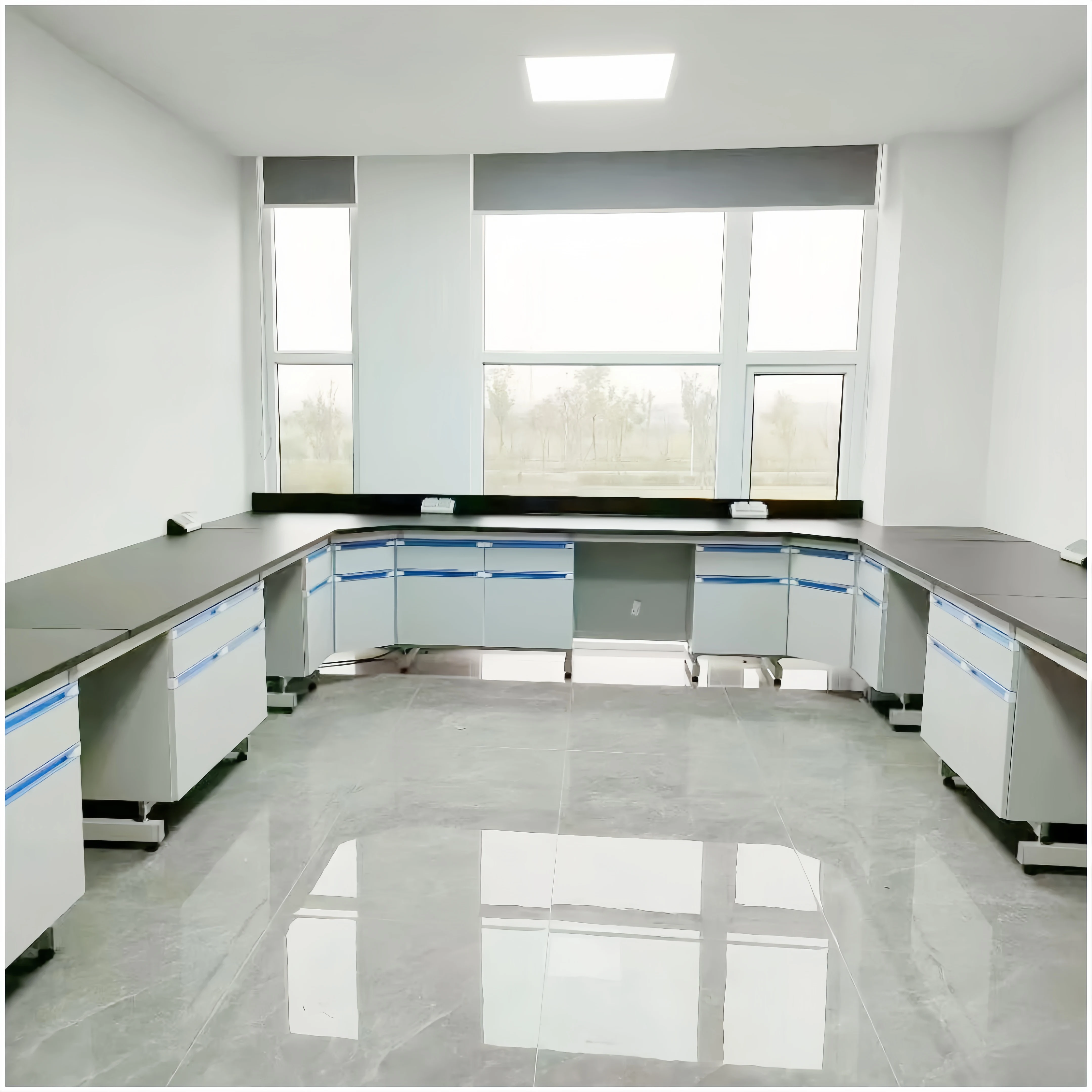 Customizable Laboratory Furniture All-steel Lab Bench With Pp Sink ...