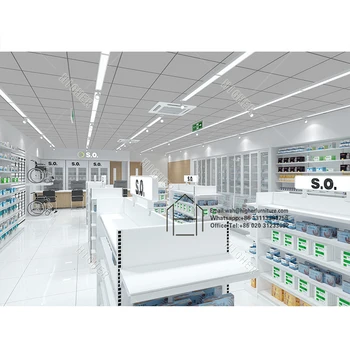 Modern Pharmacy Shop Counter Design Furniture Design Wooden Phamacy ...