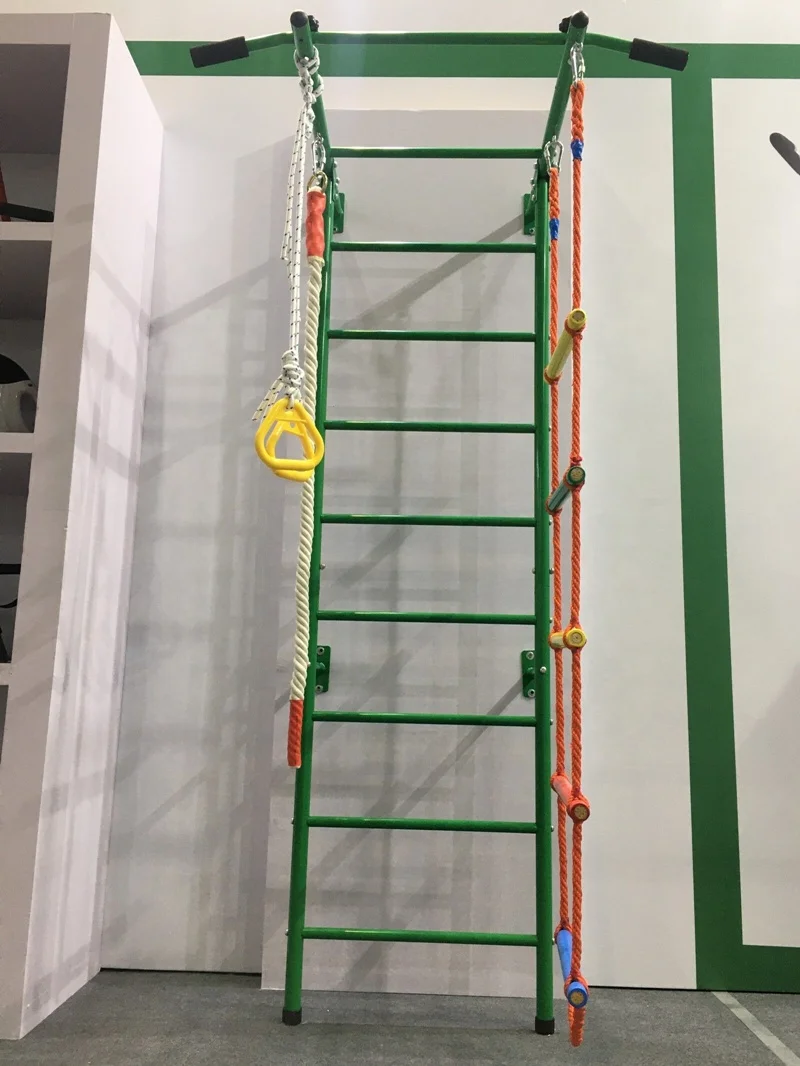 Kids Indoor Playground Swedish Wall Gymnastic Ladder Playground Set For ...