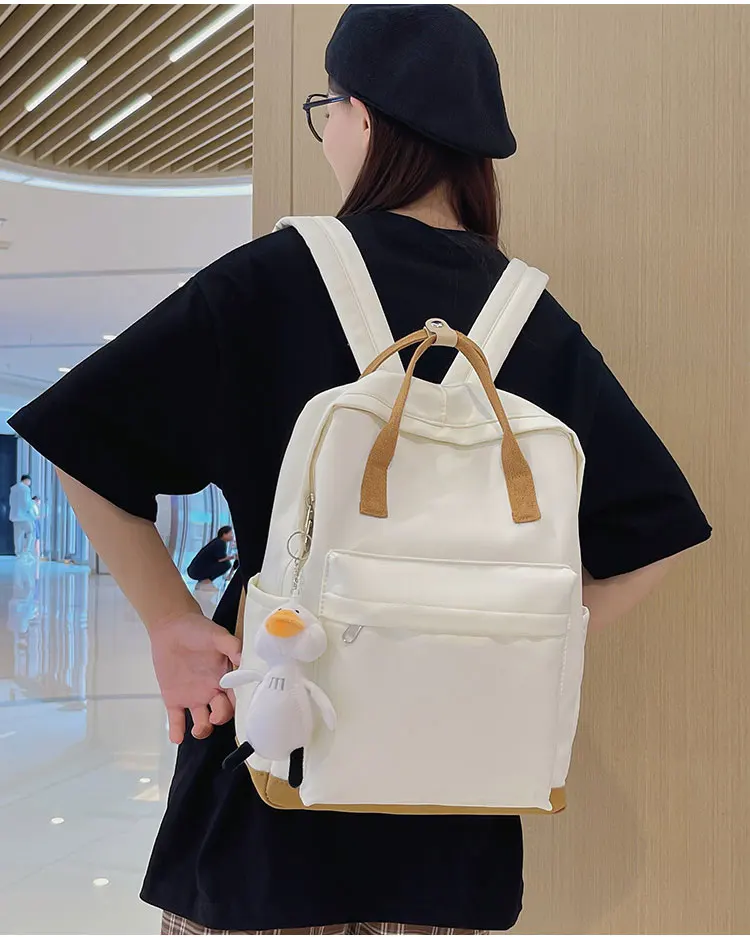 Wholesale Korean Simple Woman Backpack Student Bag For Teenager Girl ...