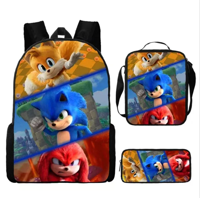 New Cartoon Animation Sonic Primary And Secondary School Schoolbag Kids ...