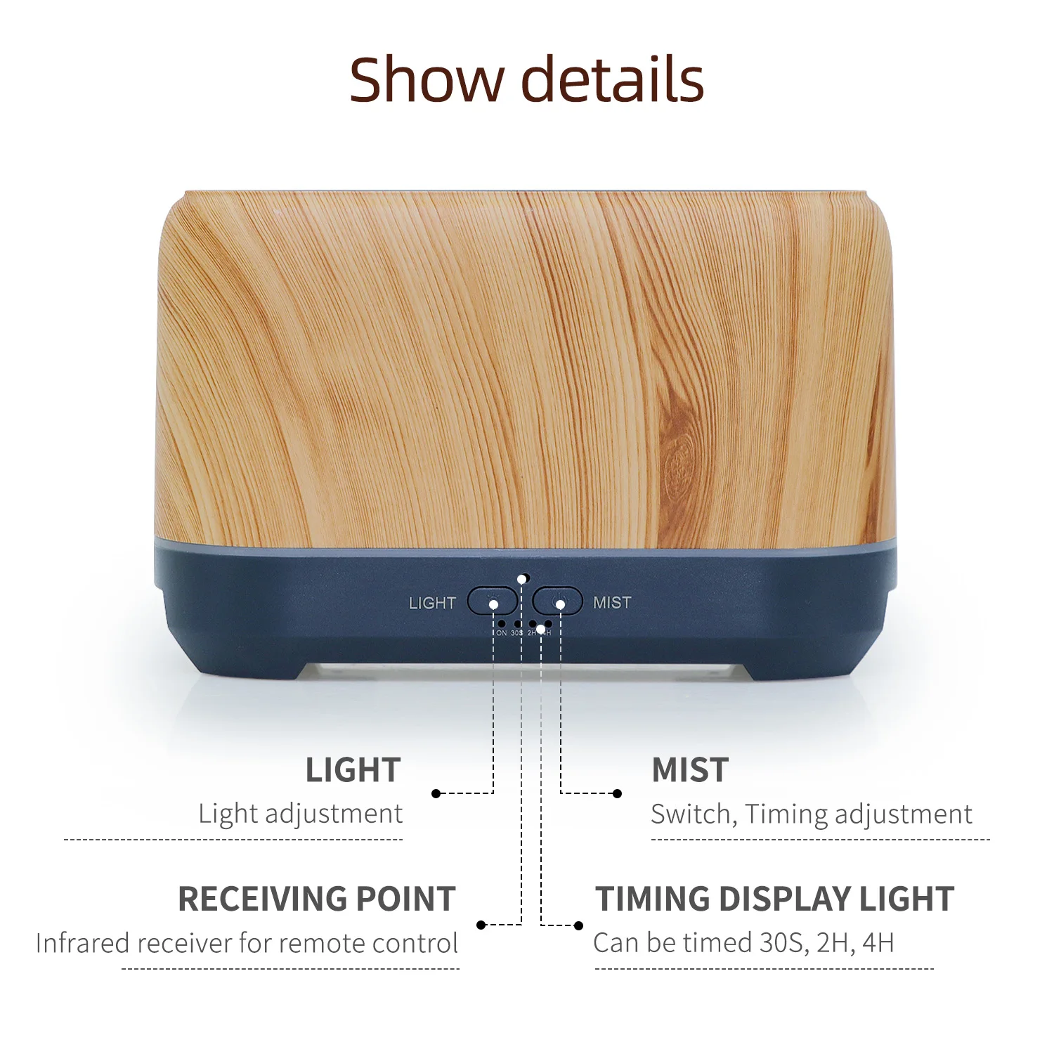 OEM 3D Flame Diffuser Ultrasonic Aroma USB Mini Wood Grain Oil Diffuser ...