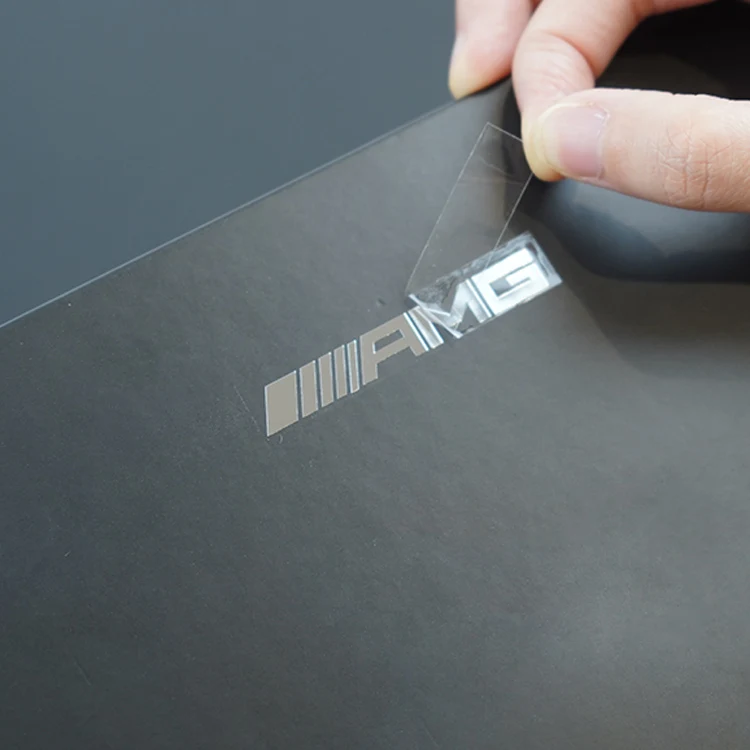 Custom Metal Transfer Stickers - Transparent Logo Vinyl