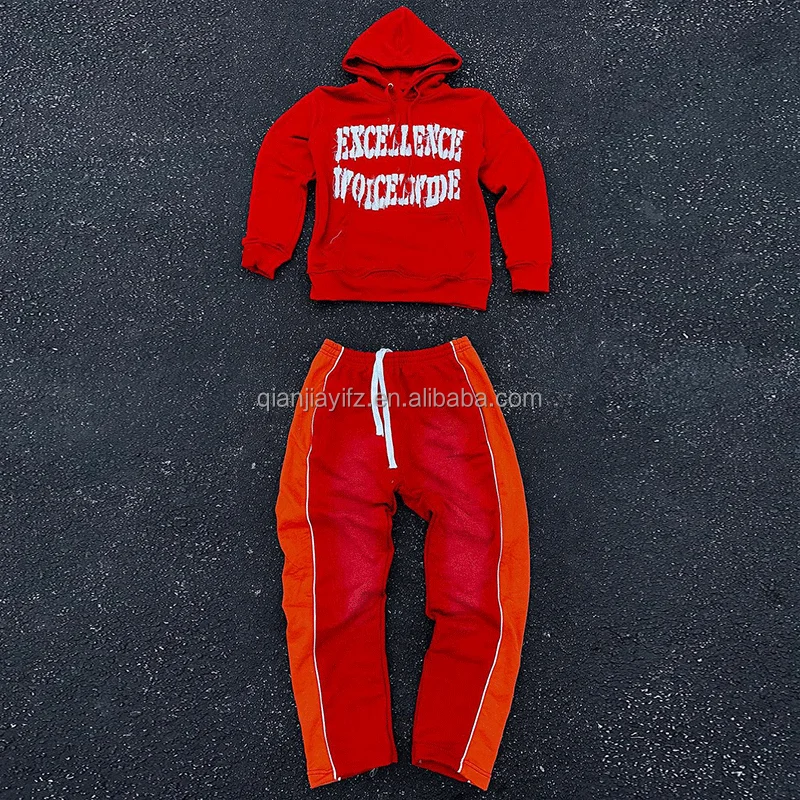 Custom Applique Logo Casual Jogging Tracksuits For Men Streetwear ...