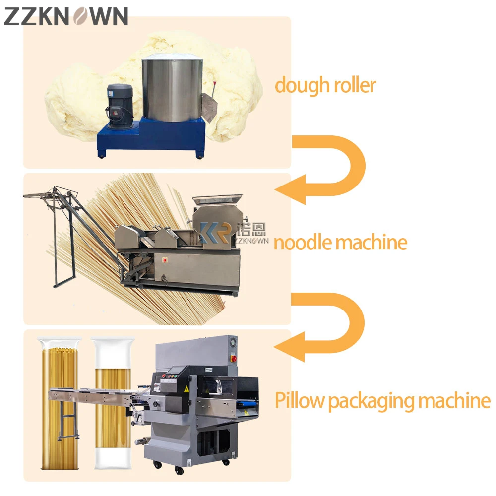 High Efficient Commercial Fresh Noodle Making Machine Dried Ramen Pasta ...