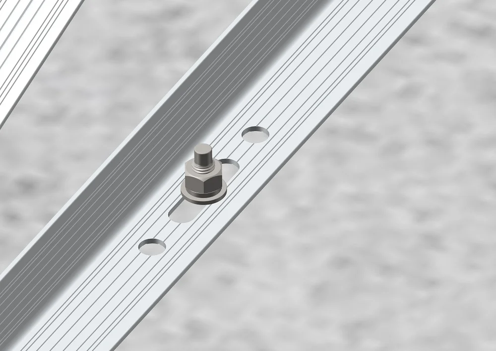 Aluminum Angle Bar - Flat Roof Solar PV Mounting System