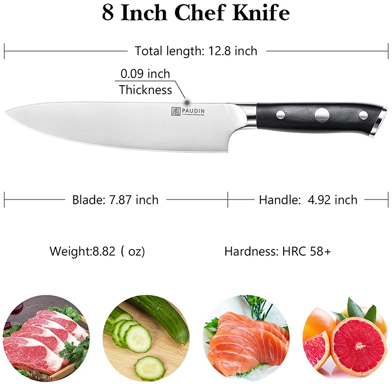 OEM Professional 8 Inch Chef Knife - Premium German Steel