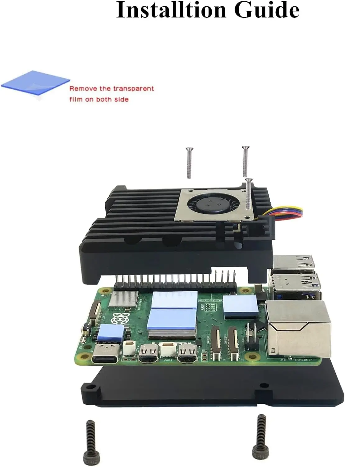 Aismartlink Raspberry Pi 5 Aluminum Alloy Armor Casepi 5 Heatsink Coolerpassive Cooling Case 
