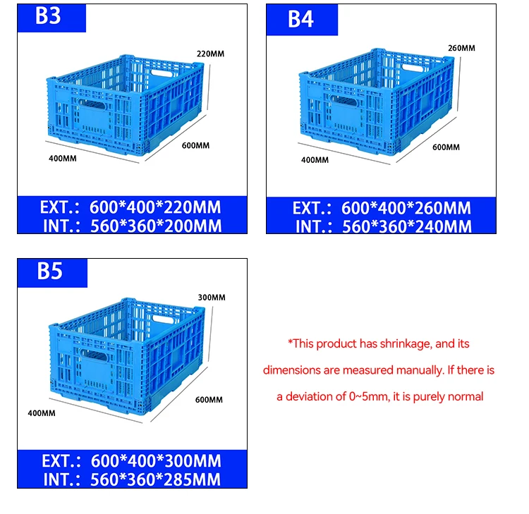 Heavy Duty Plastic Folding Crate Plastic Crates Stackable Foldable For ...