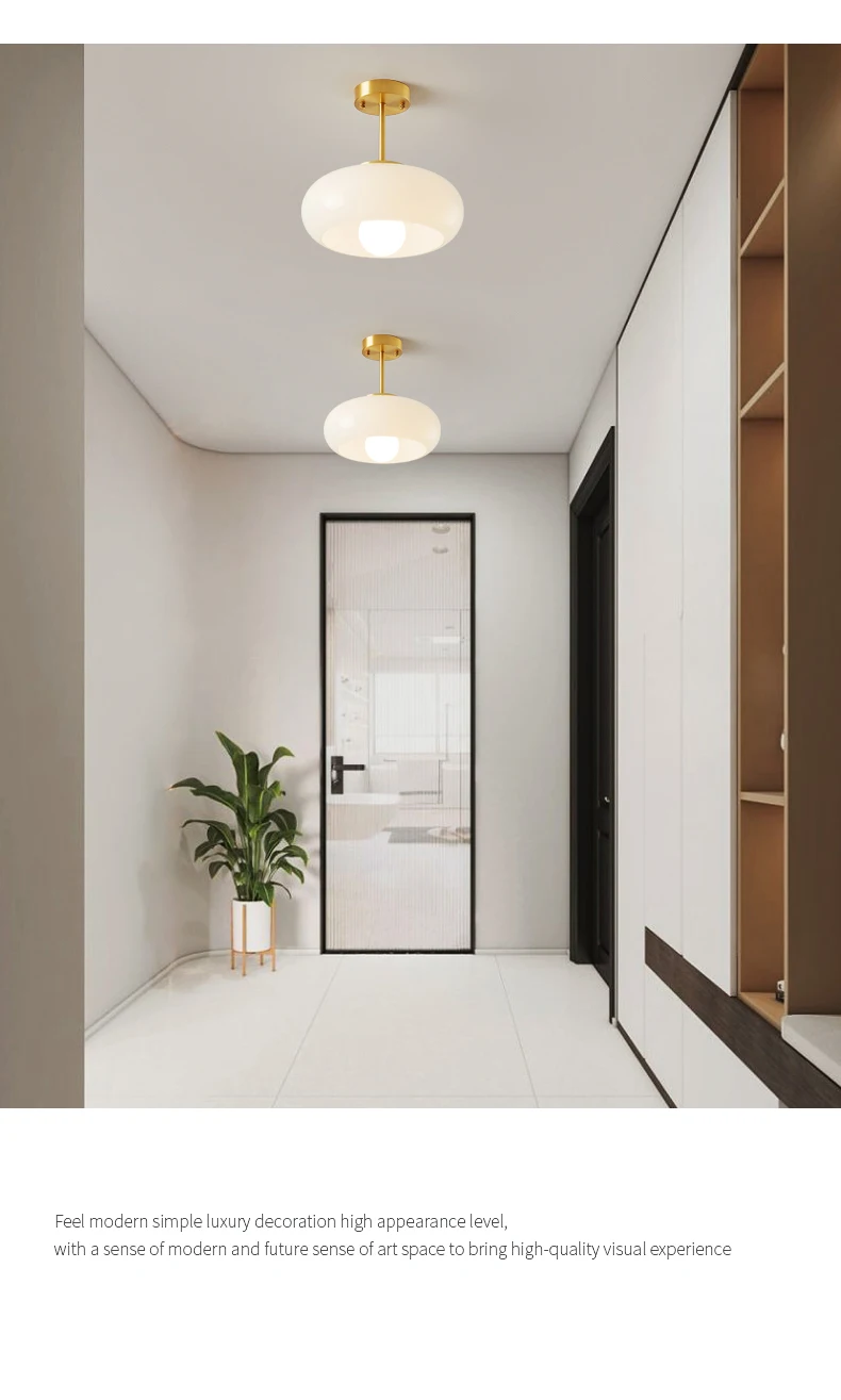 Modern Home Hallway Ceiling Mount Interior Fixture Round Hallway ...