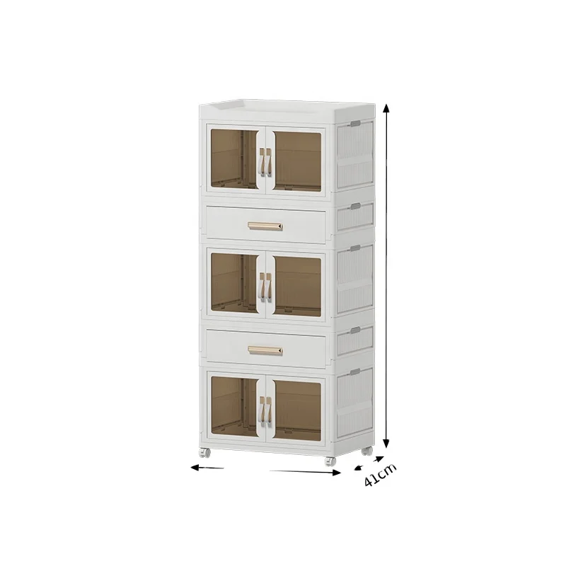 Sliding Modern Plastic Folding Cabinet Children'S Wardrobe Cabinet ...