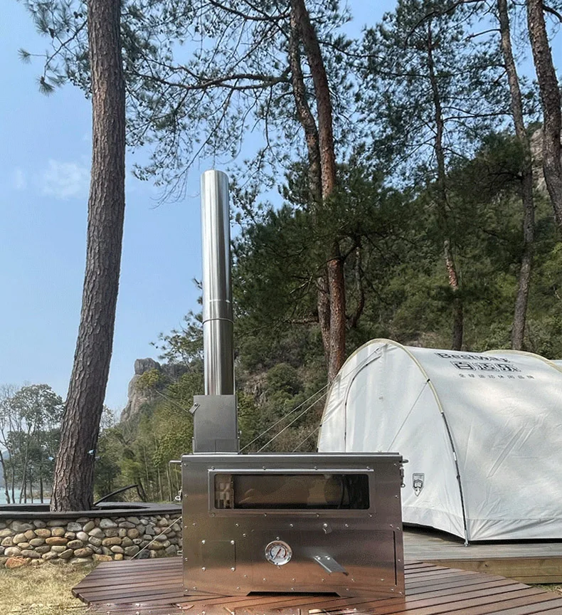 Outdoor Camping BBQ Stove 304 Stainless Steel Portable Firewood Stove ...