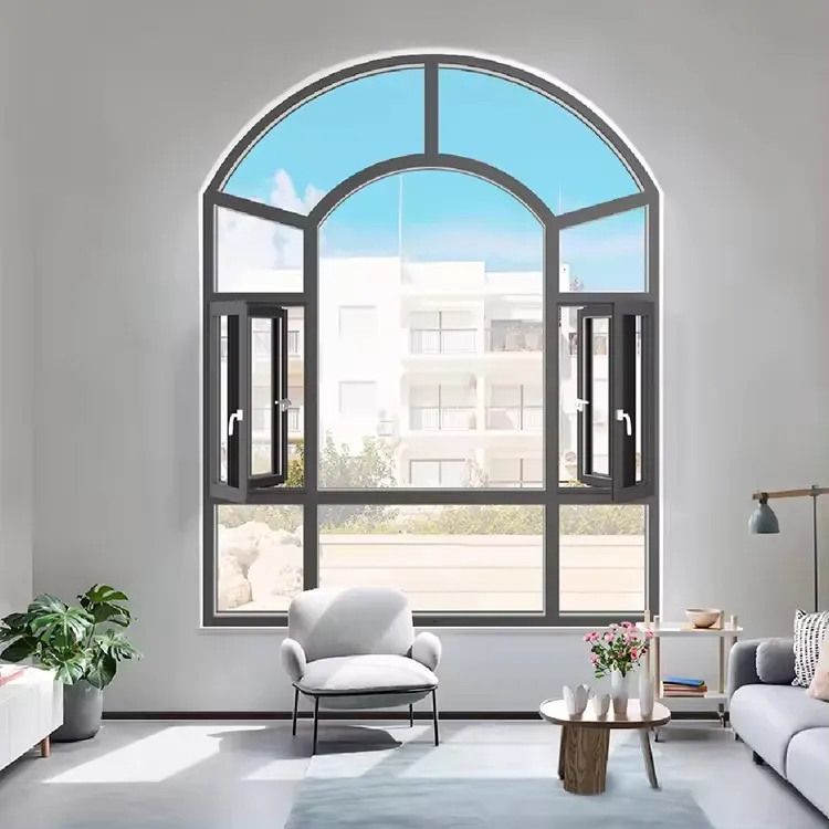 Villa House Horizontal Outward Opening Safety Hurricane Proof Aluminium ...