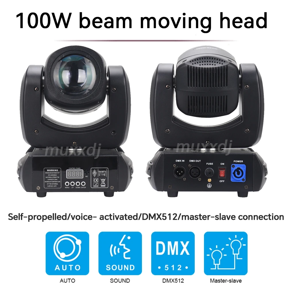 Muxxdj 100W Beam Stage Light RGBW DMX LED Lighting Profesional Moving ...