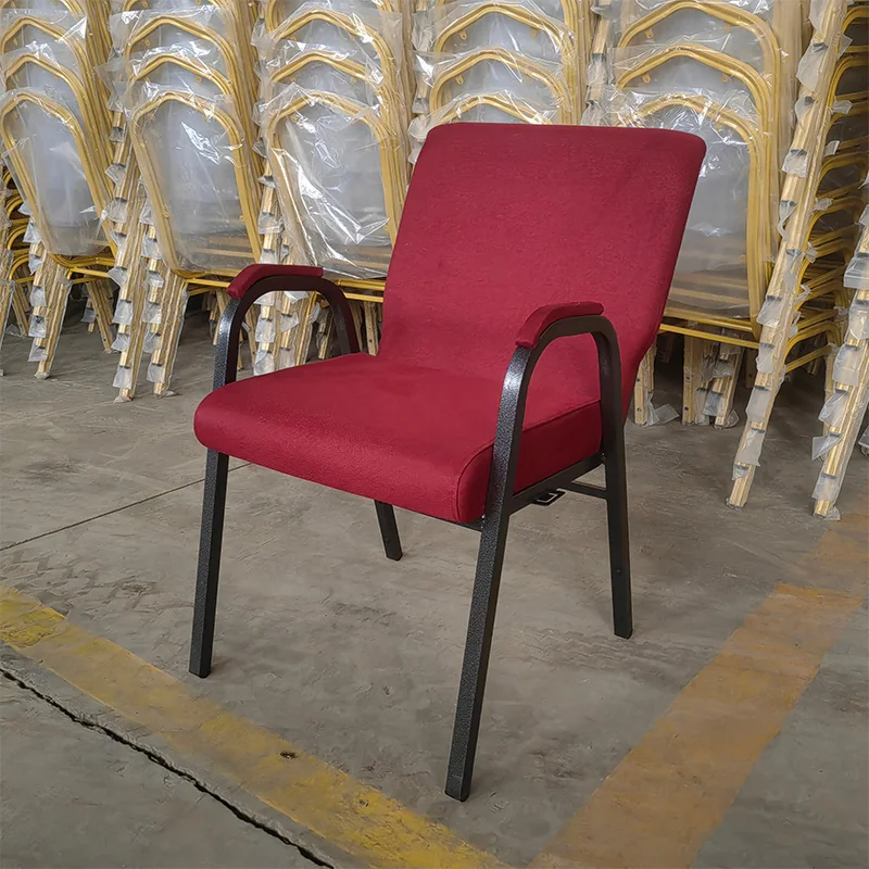 Wholesale Cheap Metal Interlocking Padded Church Chair With Arm - Buy ...