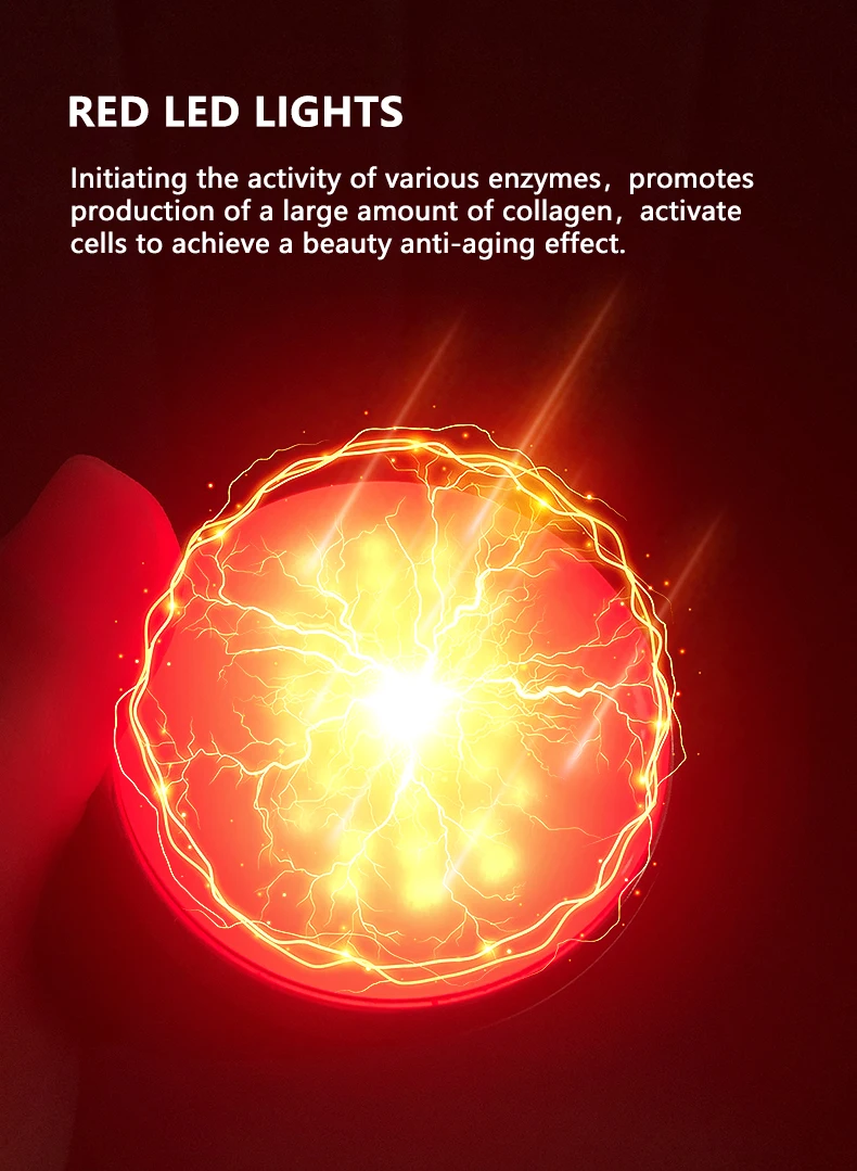 Binzim Facial Lifting Massage - Anti Aging Red LED Light Therapy