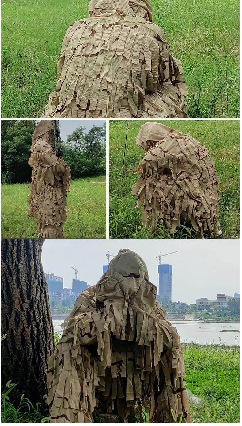 Outdoor Ghillie Suit 3D Leaves Camouflage - Lightweight Hunting Apparel ...