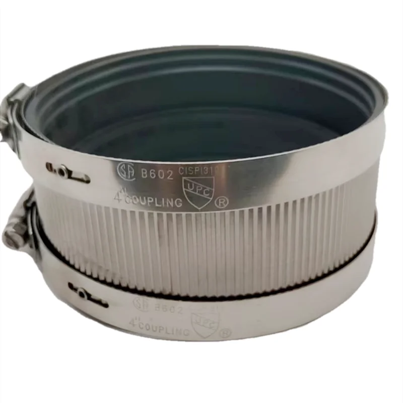 Rubber Flexible Joining Drainage Pipe Adjustable 304 Stainless Steel ...