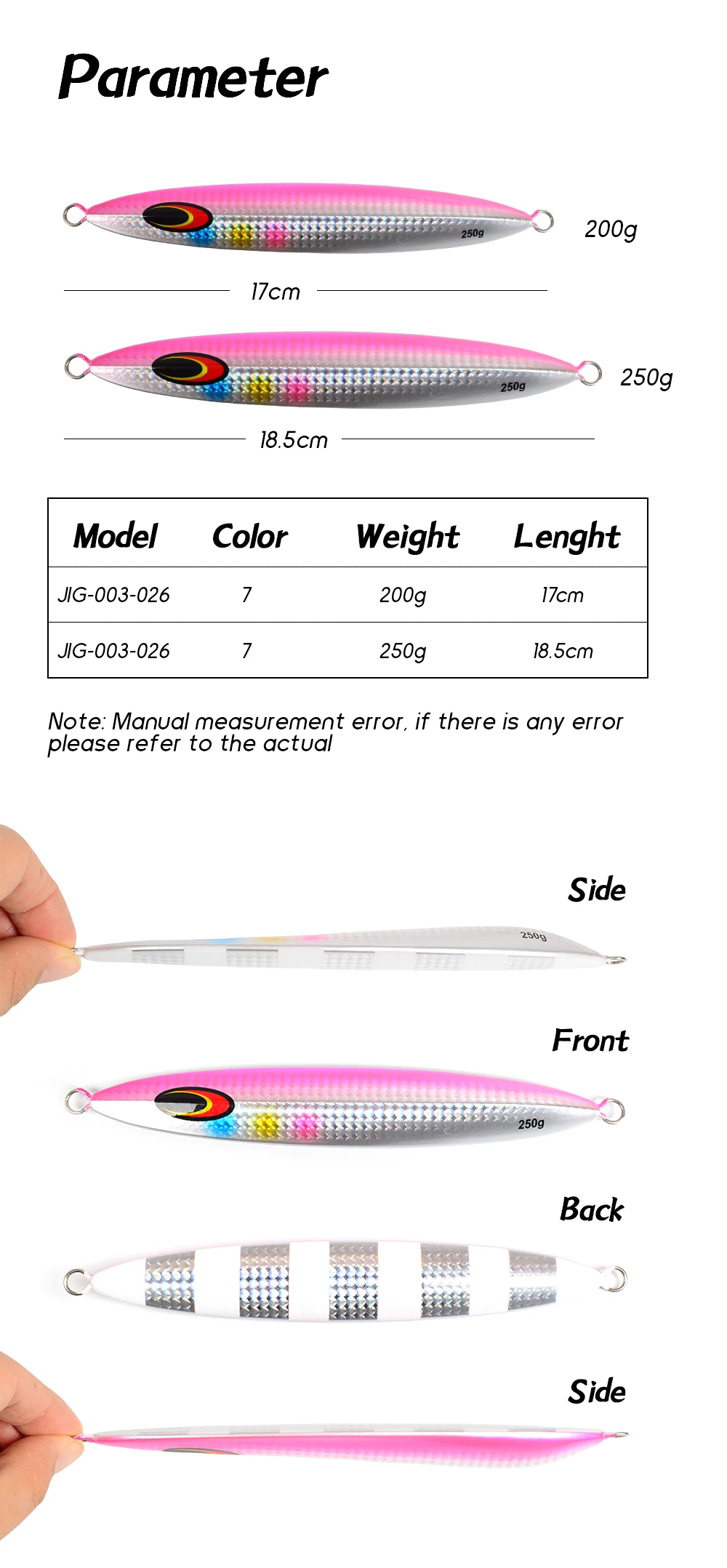 Tolure OEM Deep Sea Jig 200g 250g Metal Jig Lure Slow Pitch Jigging ...