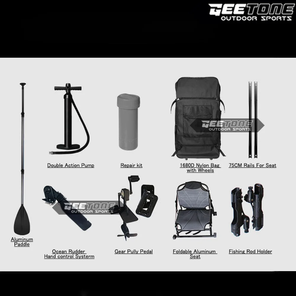 Geetone Pedal Flap Kayak - Durable, Inflatable Fishing Kayak