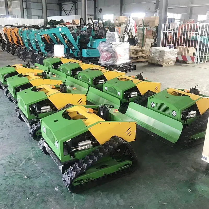 225cc Displacement Gasoline Tracked Robot Lawn Mower Portable Small ...