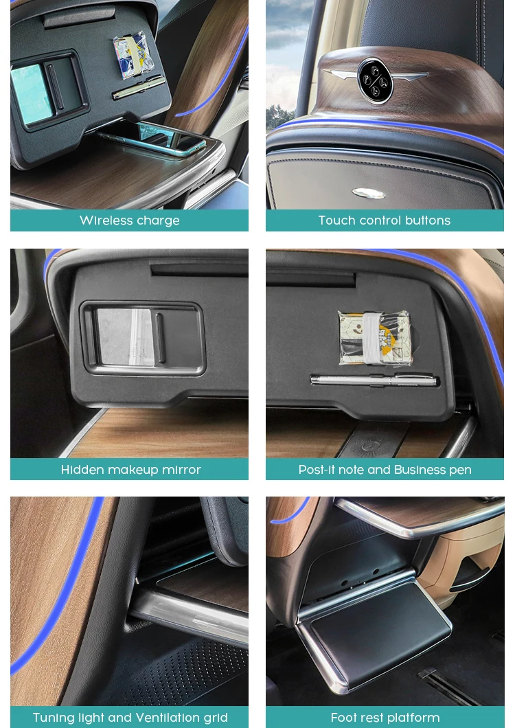 Electric Powered Foldable Table Auto Seat Back Table For Mercedes Benz ...