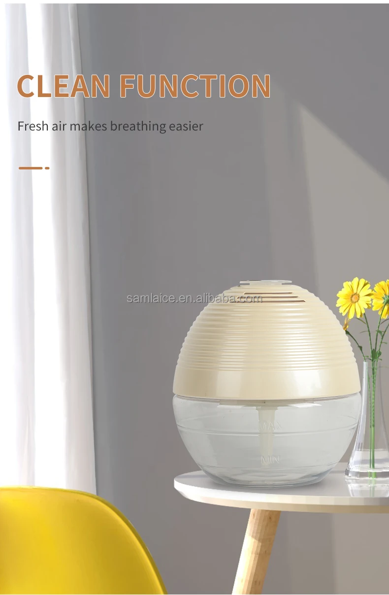Portable Mini Air Humidifier Led Light Air Revitalisor Water Air Washer for Home Water-Based ...