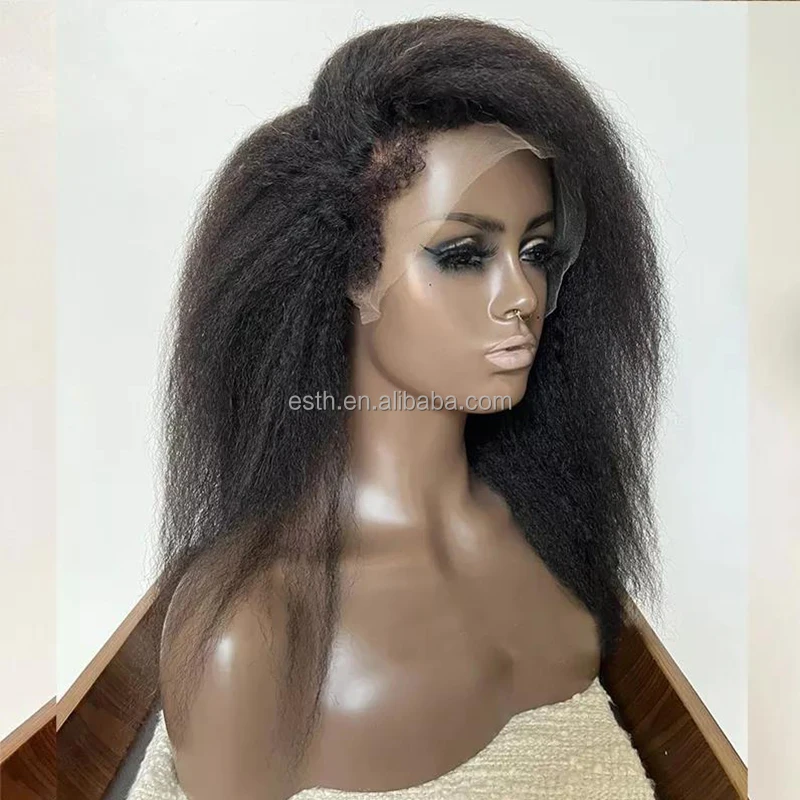 New 4c Textured Hairline Wigs Curly Baby Hair Natural Edges Skin Melt ...