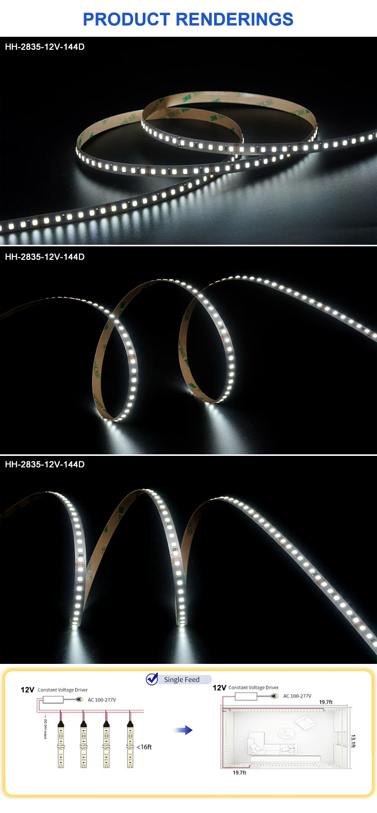 Advertising Signboard Light-emitting Word Light Strip12v 24v 2835 Smd ...