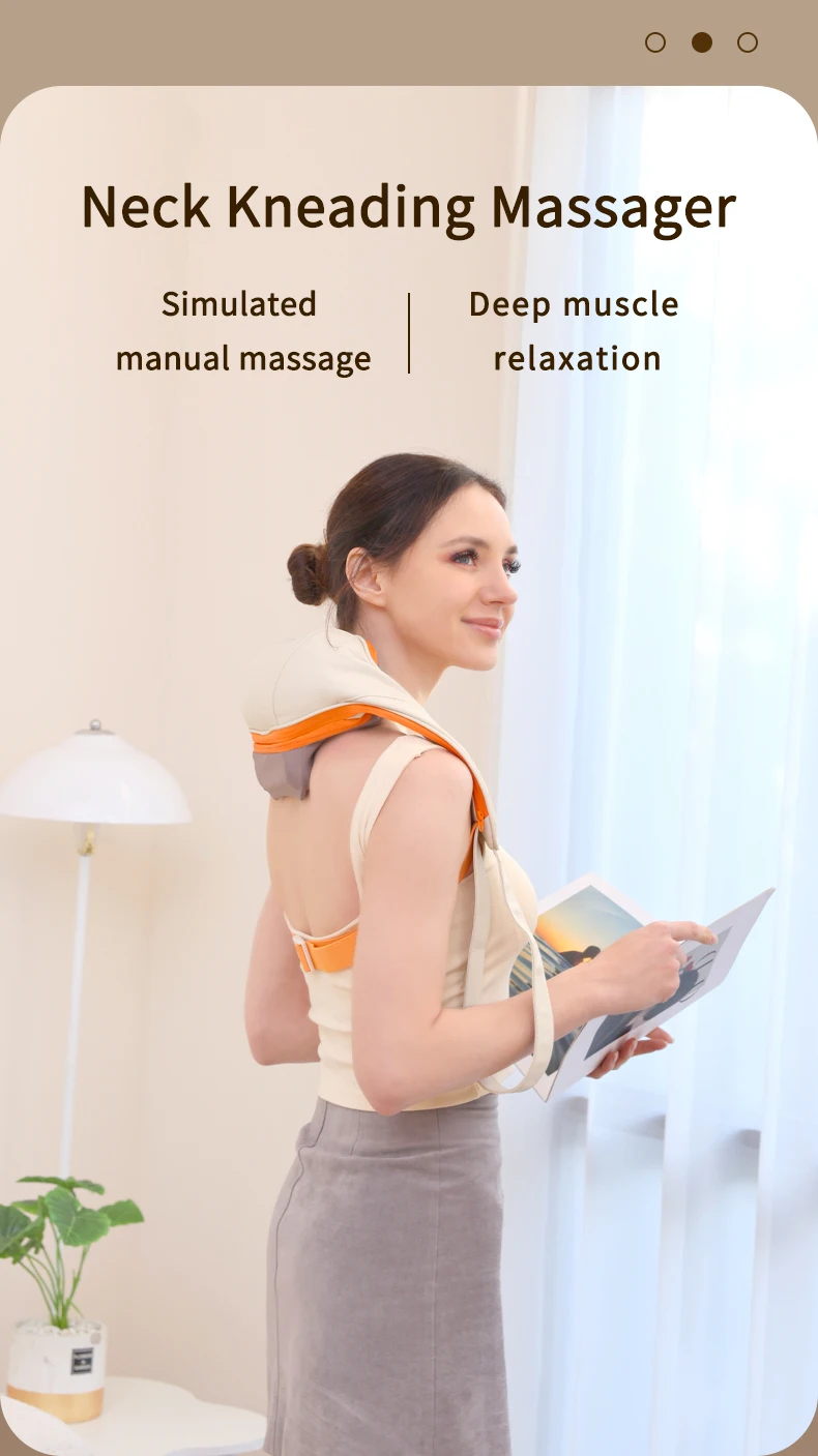 6D Trapezius Muscle Massage Pillow Deep Kneading Electric Neck Machine ...