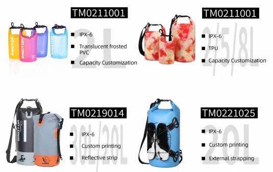 SINOTOP 2L PVC Transparent Lightweight Marine Sack Outdoor Waterproof ...