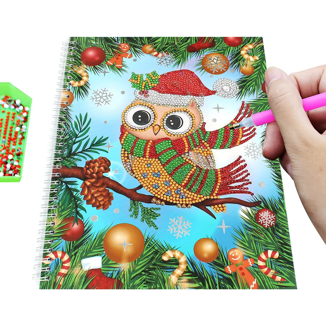 Creative Gifts Diy Diamond Painting Notebook Handpainted Christmas ...