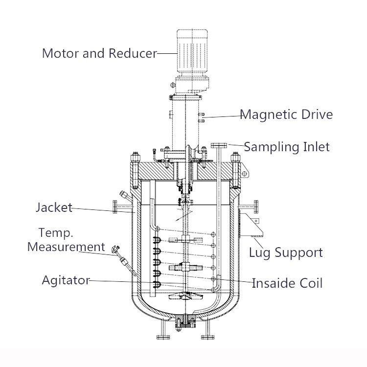 1000L-20000L Continuous Stirred Tank Reactor for Industrial Use - Semi ...