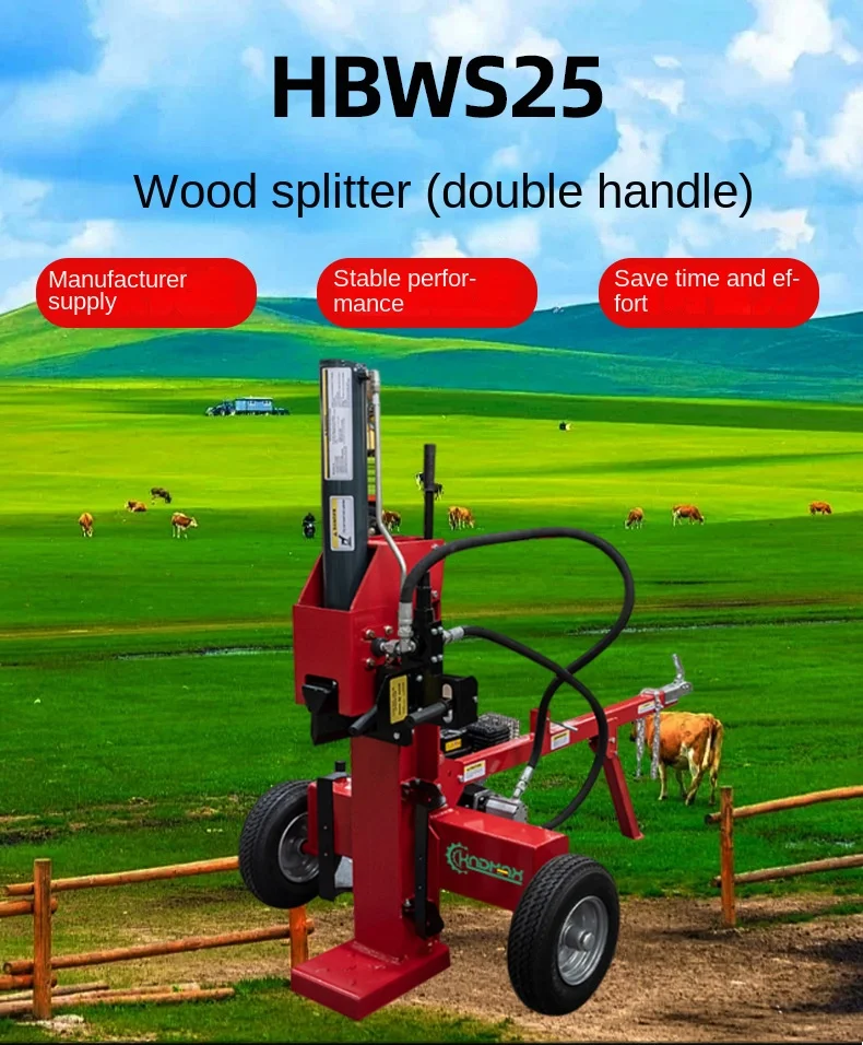 HBWS25 Gasoline Engine Wheel Log Splitter 1 Year Warranty China Origin ...