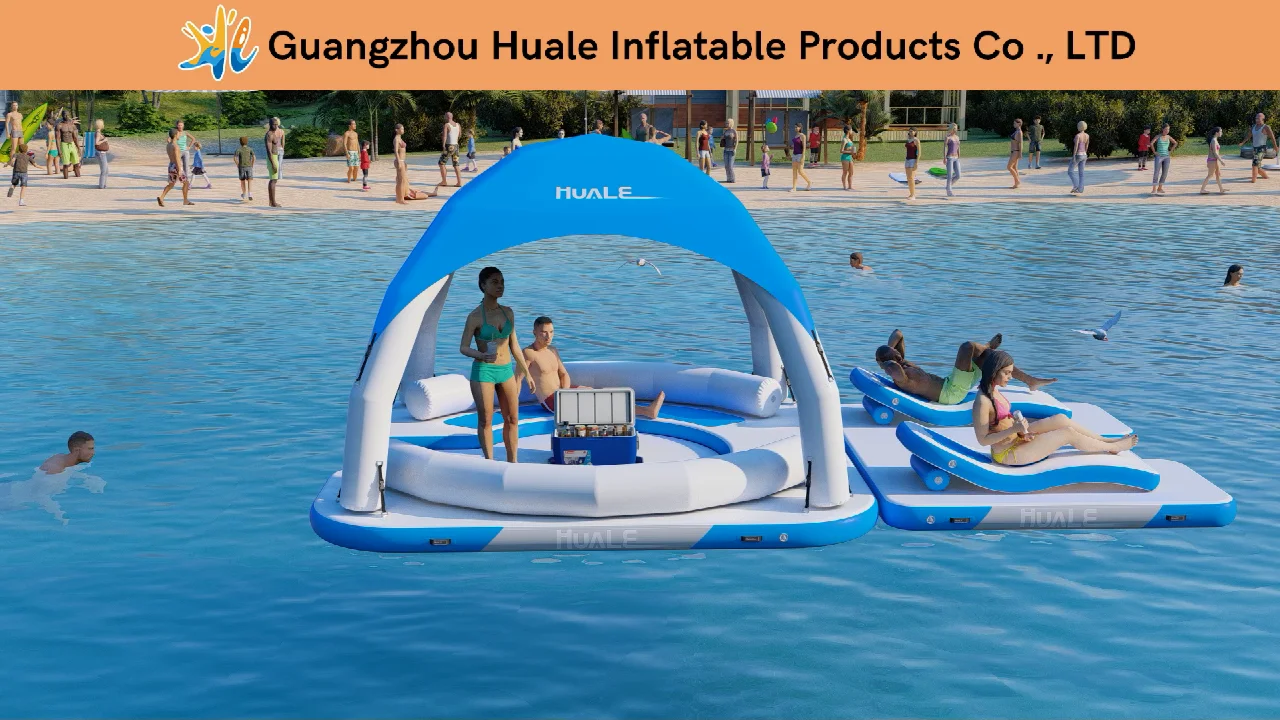 Water Yacht Air Mat Island Ponton Floating Inflatable Swimming Platform ...