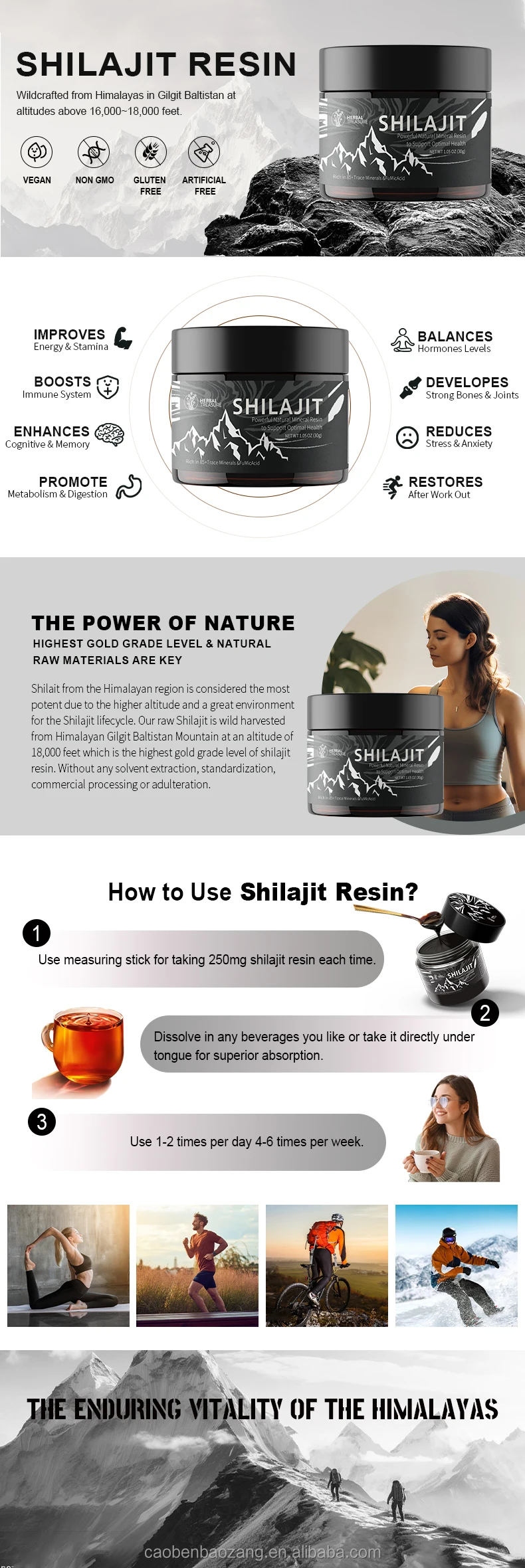 Premium Shilajit Resin with Rich Fulvic Acid from Himalayas