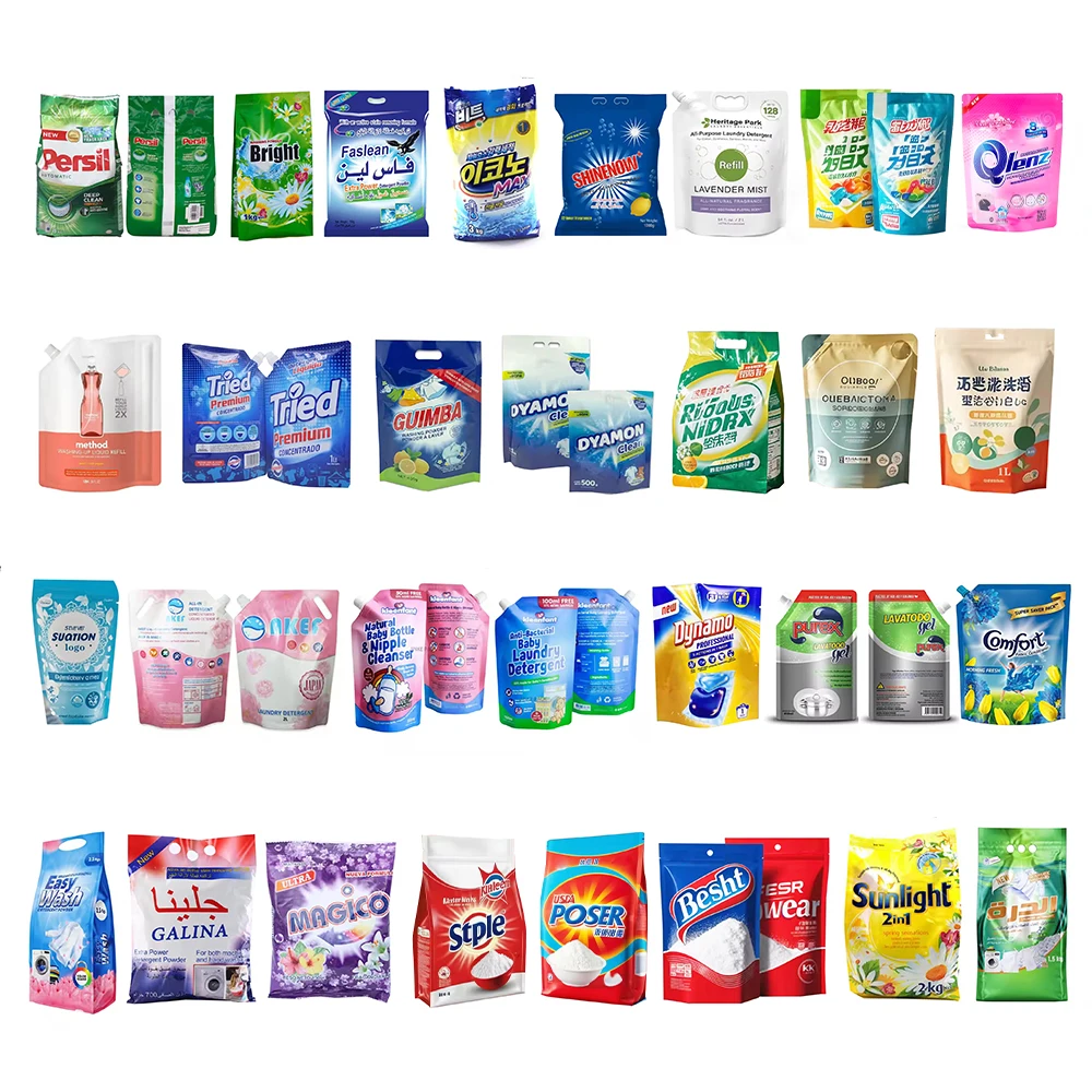 Wholesale Detergent Liquid Washing Powder Stand up Pouch Cleaning and ...
