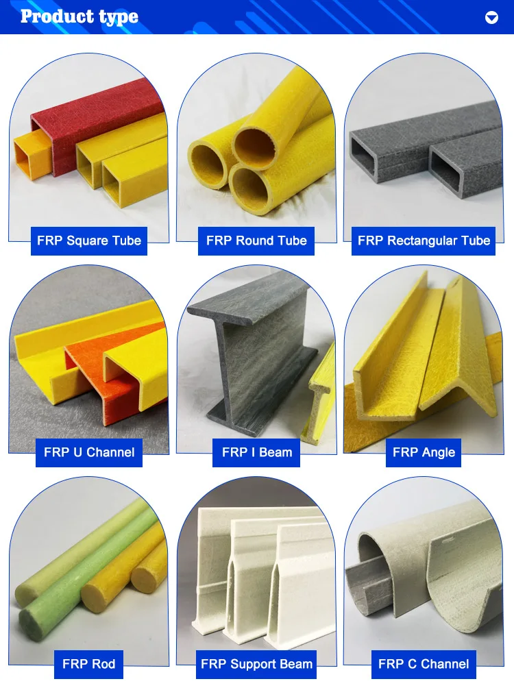 6000mm Fiber Pultruded Pipe Frp Grp Profiles Frp Pultrusion Fiberglass ...