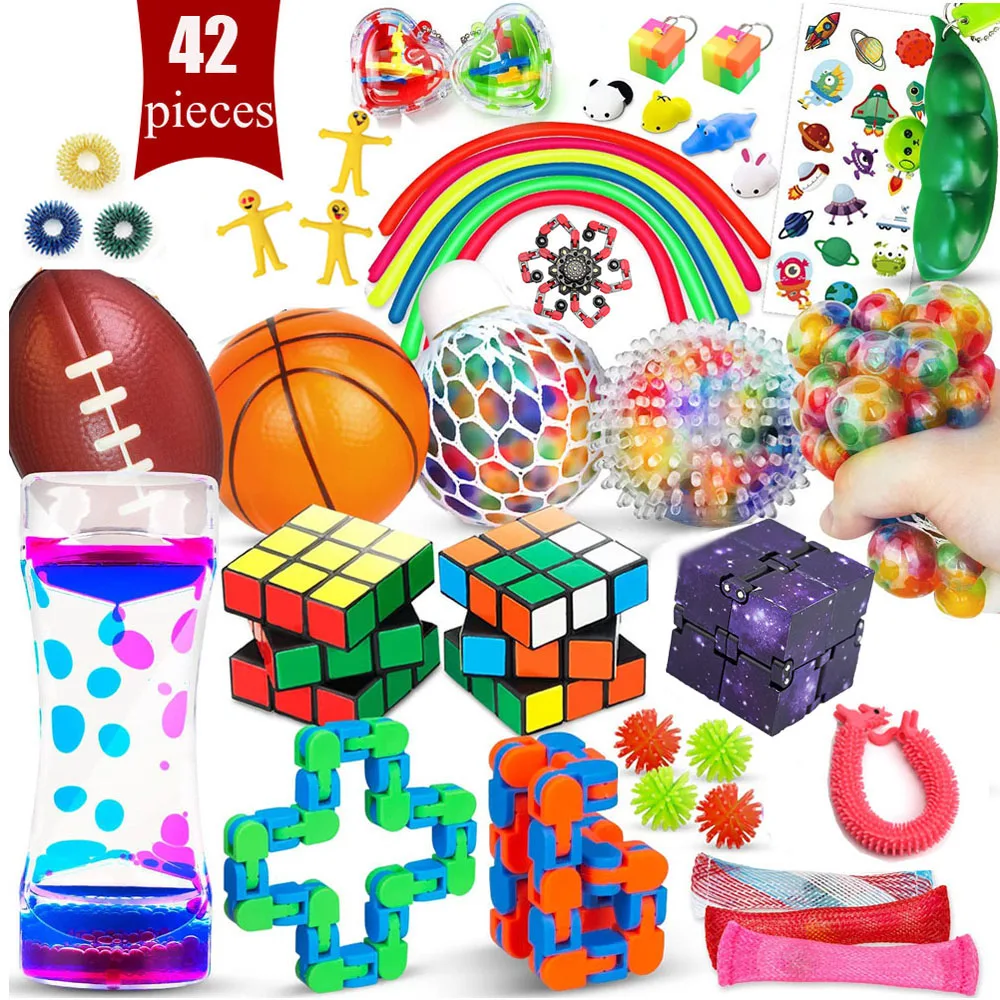 Anxiety Relief Items LESONG&KLT Sensory Toys For Autism 6 Pack Worry ...