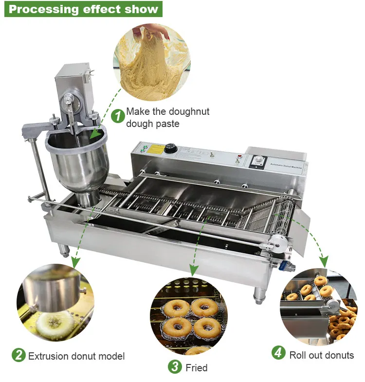 Commercial Fully Automatic High Quality Gas Fryer Mini Doughnut Glaze ...