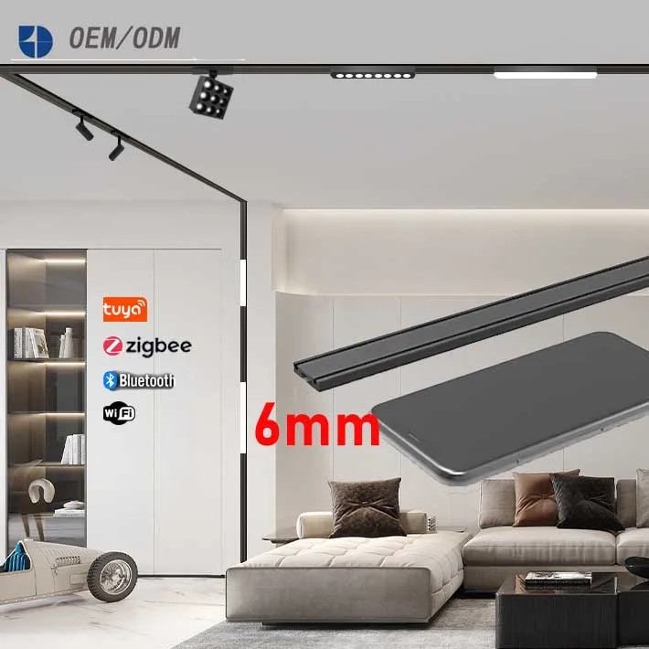 6mm Thick Track Modern Indoor Led Track Light System Living Room ...