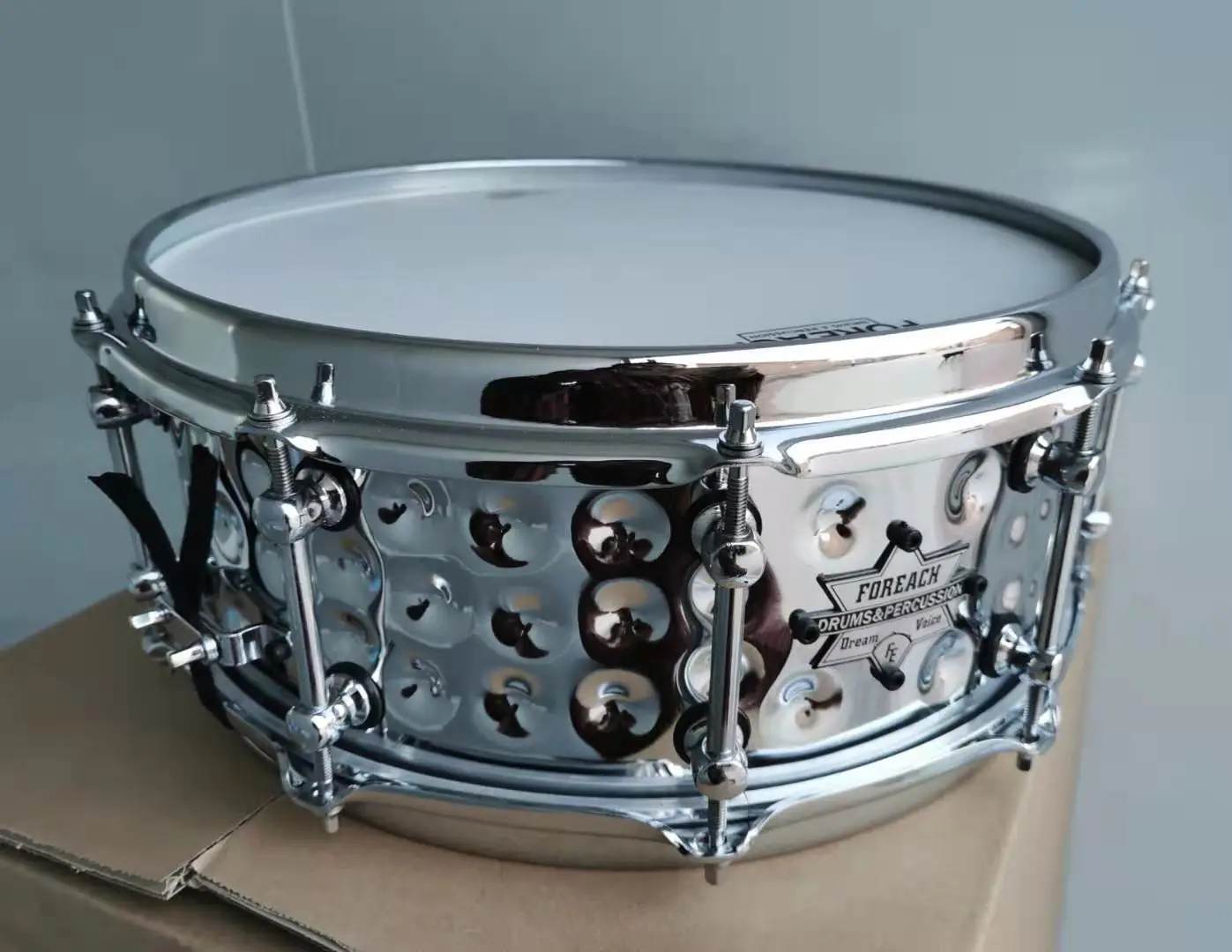 Hand Hammered Metal Snare Drum 14"X6" - Foreach Drums